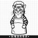 Chef Cat SVG, Chef Cat DXF, Chef Cat PNG, Chef Cat Cut File, Clipart ...