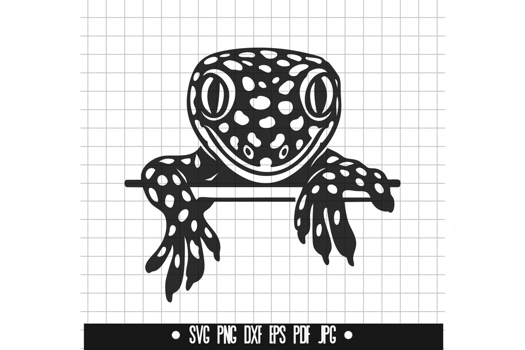Gecko SVG, Lizard DXF, Reptile PNG, Gecko Cut File, Clipart, Digital ...