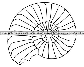 Ammonite Svg - Etsy UK