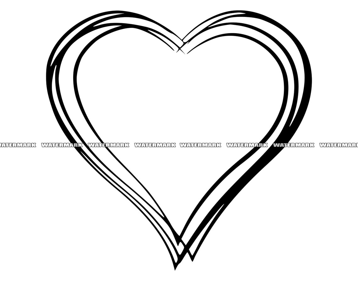 Heart Frame SVG Heart Frame Cut File Heart Frame DXF Heart - Etsy