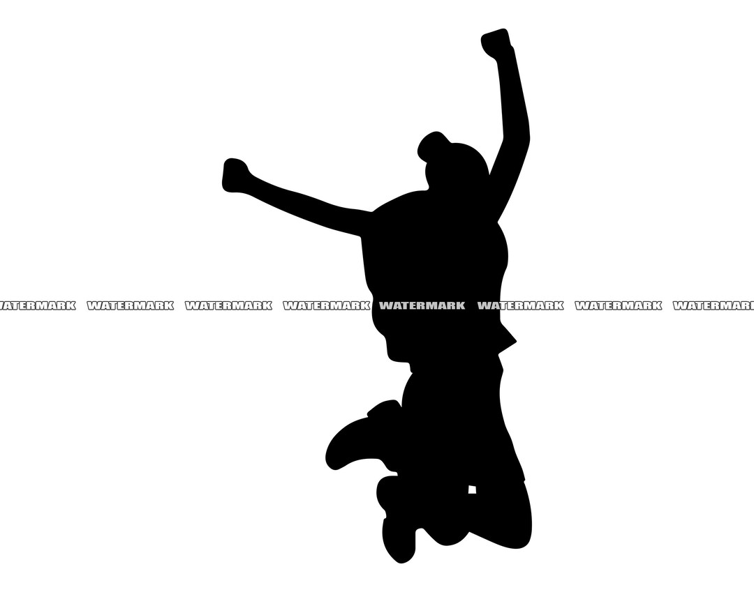 Girl Jumping SVG, Girl Jumping Cut File, Girl Jumping DXF, Girl Jumping ...