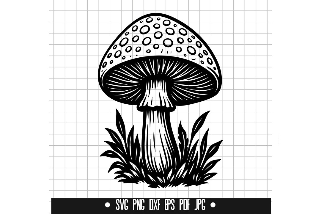 Toadstool Mushroom SVG, Toadstool DXF, Toadstool PNG, Toadstool Cut ...