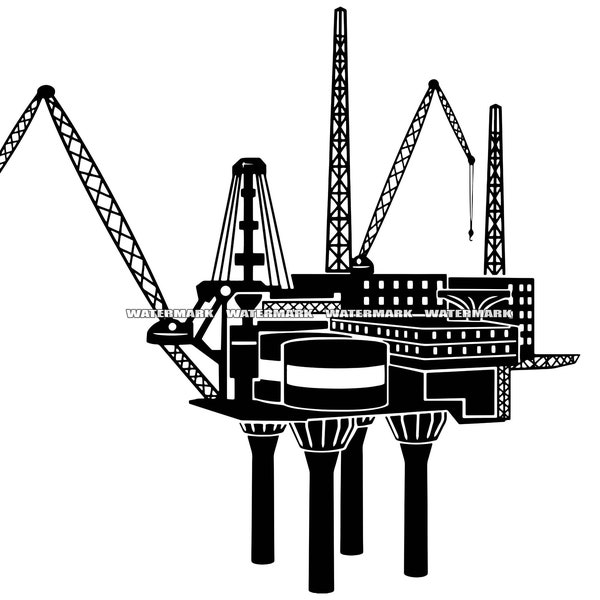 Oil Derrick Clipart - Etsy