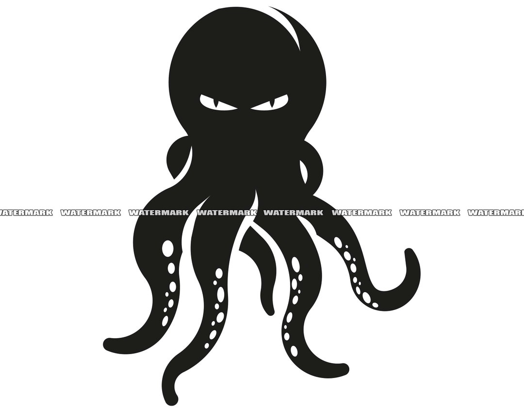 Octopus SVG 2 Octopus Cut File Octopus DXF Octopus PNG - Etsy