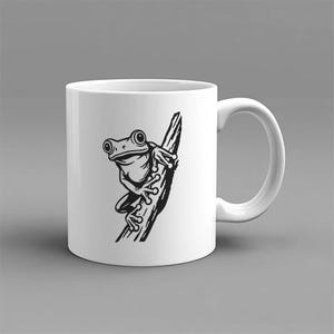 Tree Frog SVG, Frog DXF, Frog PNG, Amphibian Cut File, Clipart, Digital ...