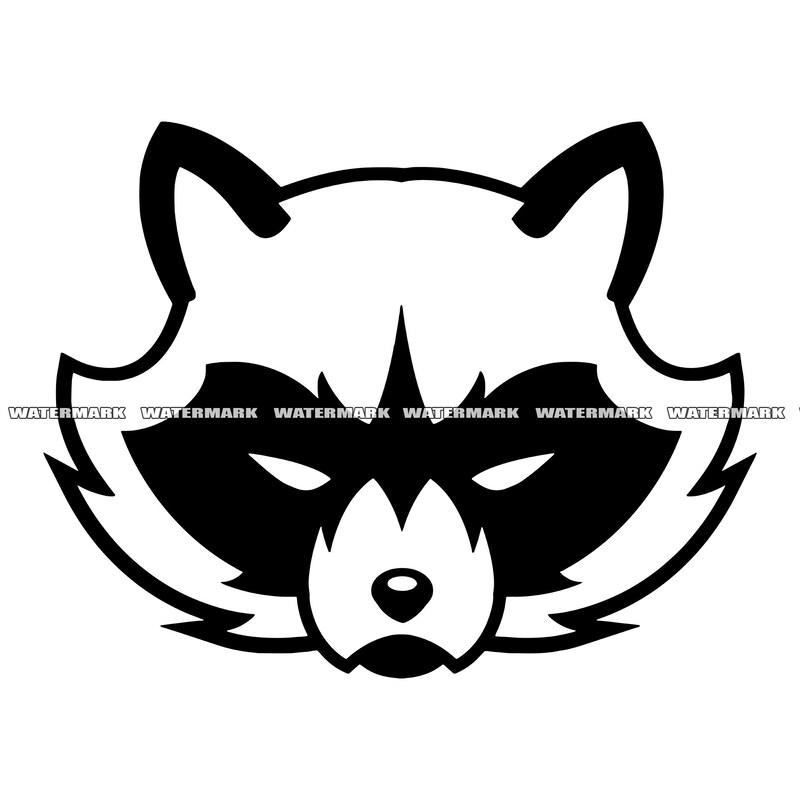 Raccoon Face Svg - Etsy