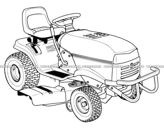 Lawn Mower Coloring Pages