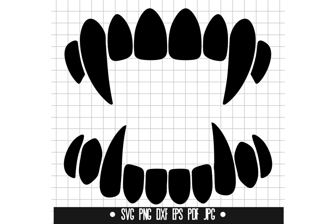 Vampire Teeth SVG, Vampire Teeth DXF, Vampire Teeth PNG, Vampire Teeth ...