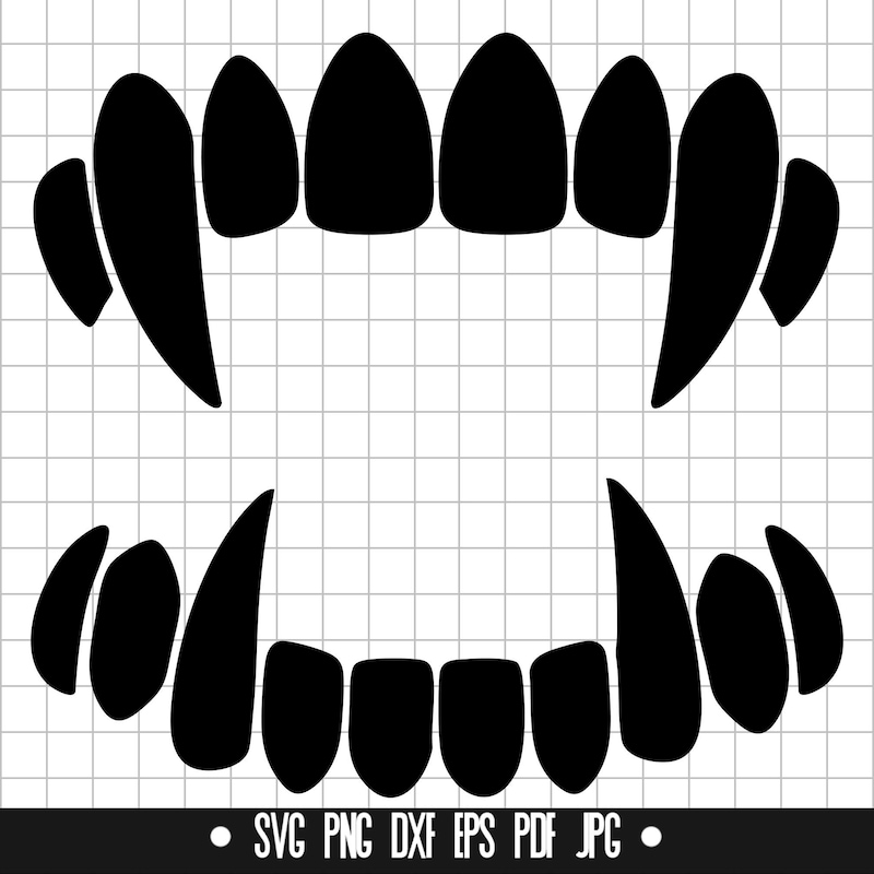 Vampire Teeth Svg - Etsy