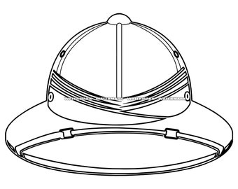Safari Hat Coloring Page