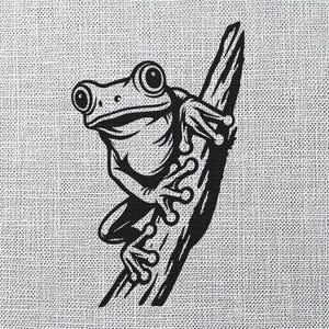 Tree Frog SVG, Frog DXF, Frog PNG, Amphibian Cut File, Clipart, Digital ...