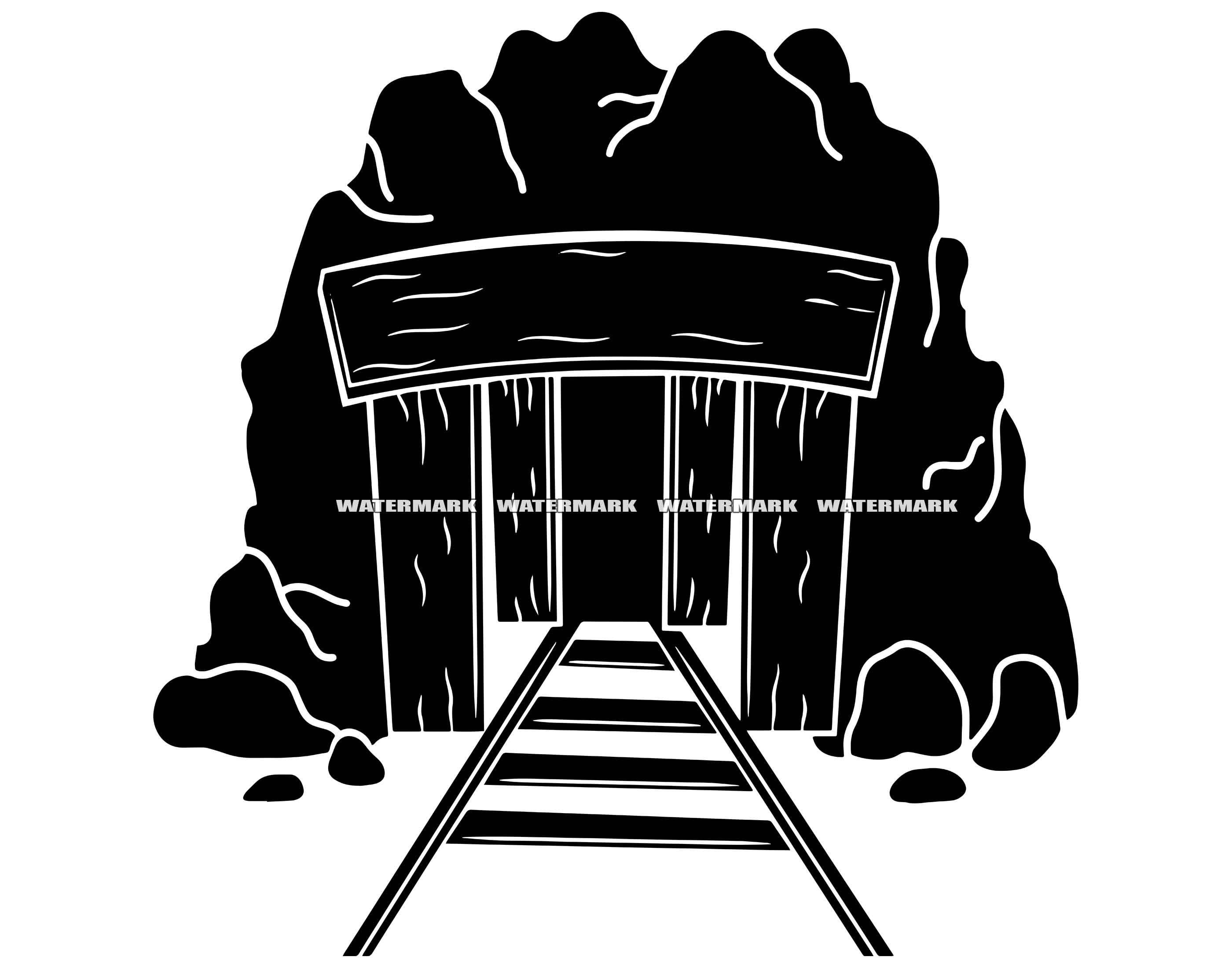 Mining Clipart Black And White