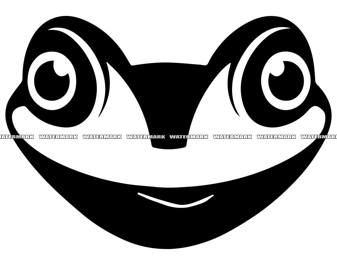Frog Face SVG 2 Frog Face Cut File Frog Face DXF Frog - Etsy