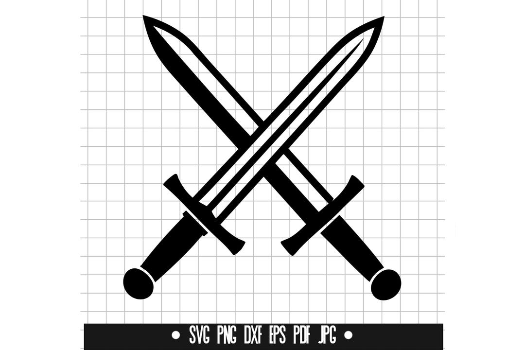 Crossed Swords Svg, Sword Clipart Svg, Sword Cut File Svg, Sword ...