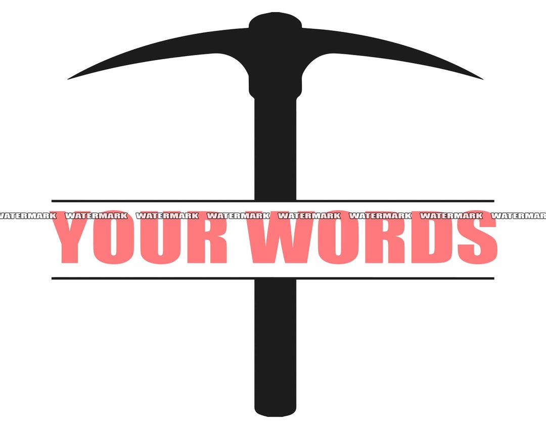 Pickaxe SVG Pickaxe Split Monogram Svg Pickaxe Cut File - Etsy