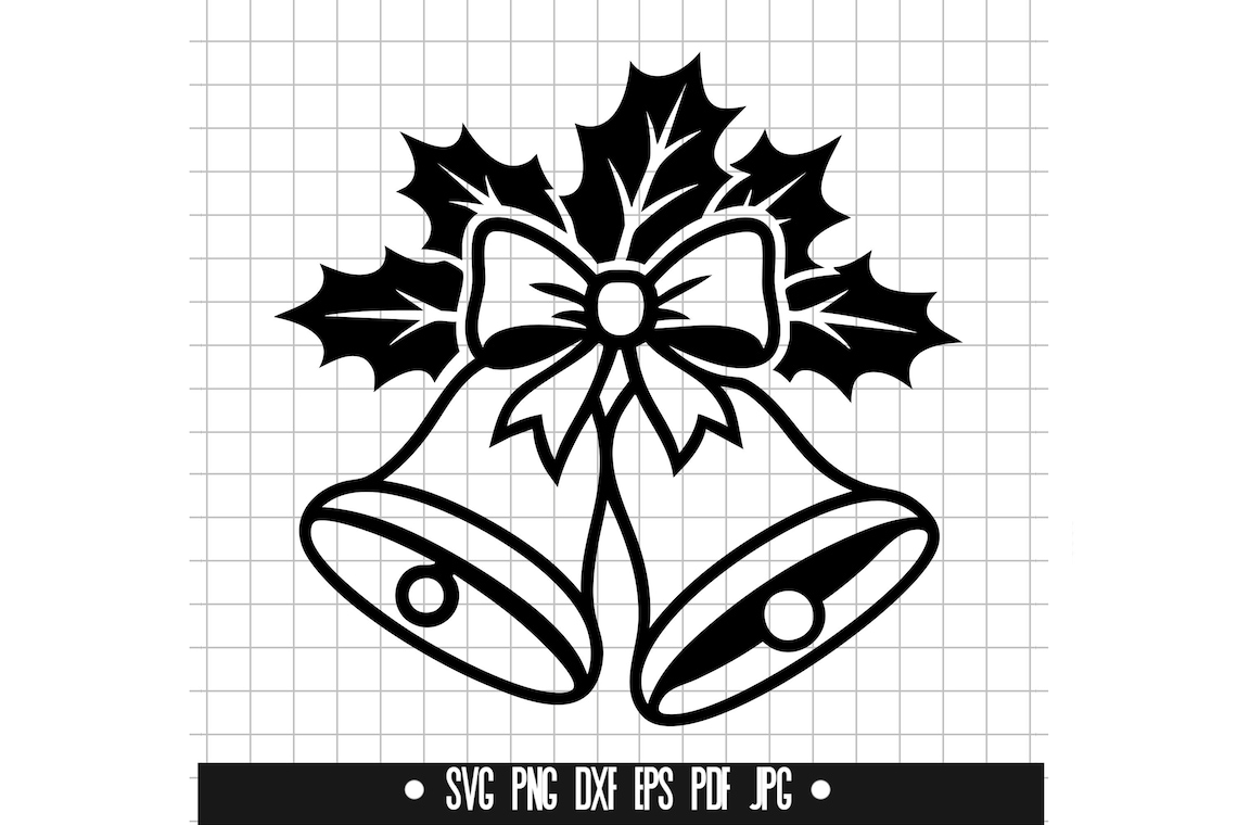 Christmas Bells SVG, Bells DXF, Bells PNG, Holiday Cut File, Clipart ...