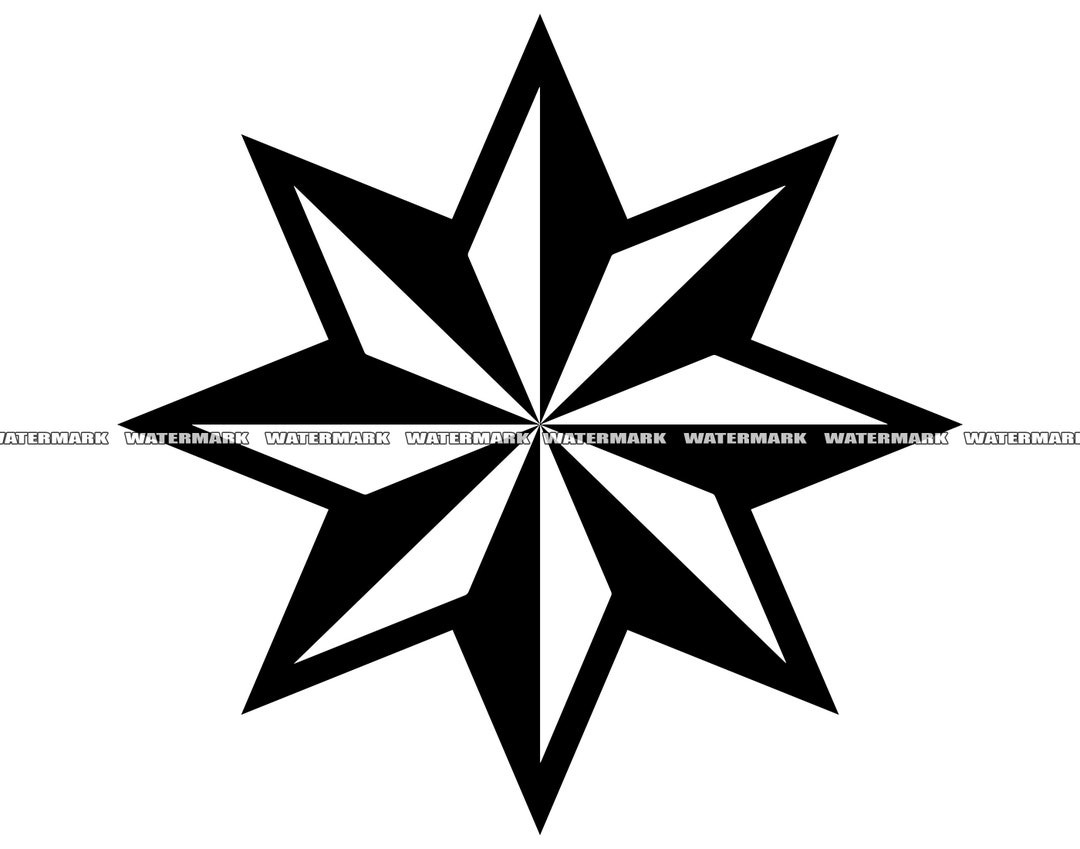 8 Point Star SVG, 8 Point Star Cut File, 8 Point Star DXF, 8 Point Star PNG, 8 Point Star ...