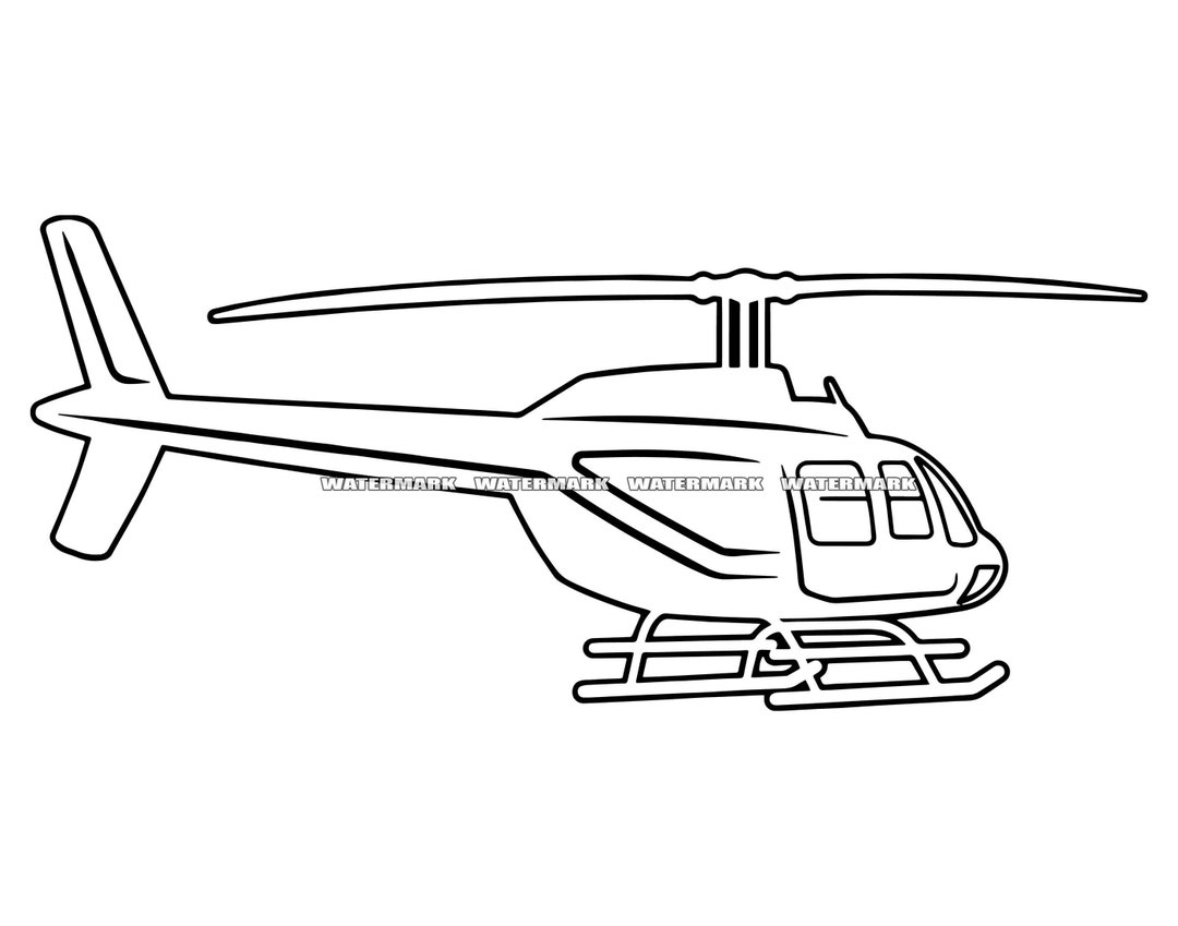 Chopper Helicopter Drawing
