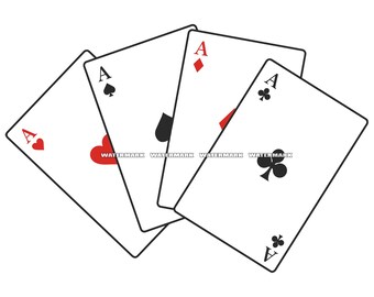 Four Aces Svg - Etsy