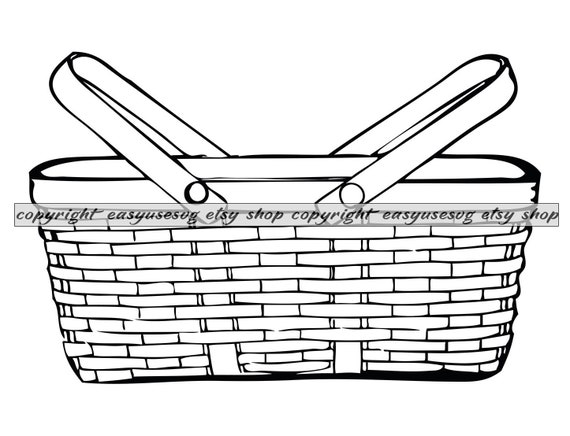 Picnic Basket 1 Picnic Basket SVG Picnic Basket DXF Picnic - Etsy