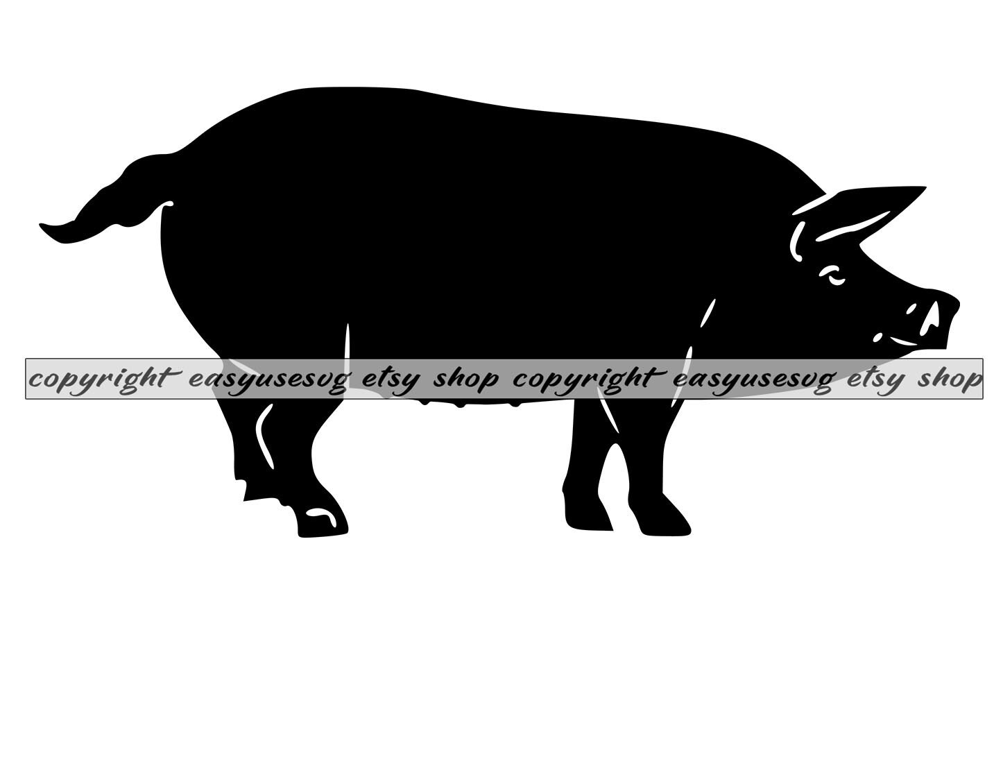 Pig SVG Pig DXF Pig PNG Pig Clipart Pig Silhouette Pig - Etsy Singapore