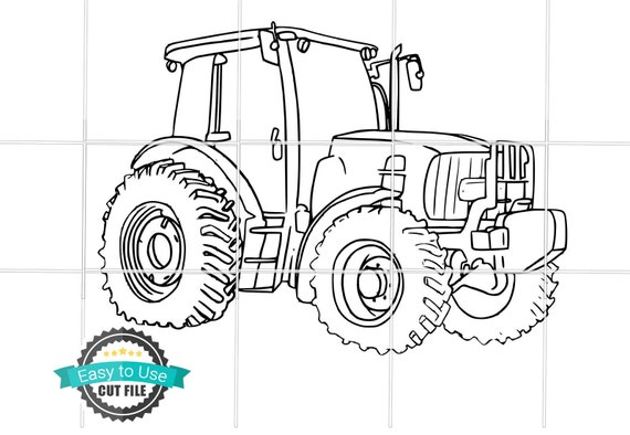 Tractor Outline Clipart