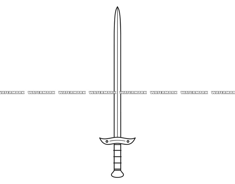 Sword SVG, Sword Cut File, Sword DXF, Sword PNG, Sword Clipart, Sword ...