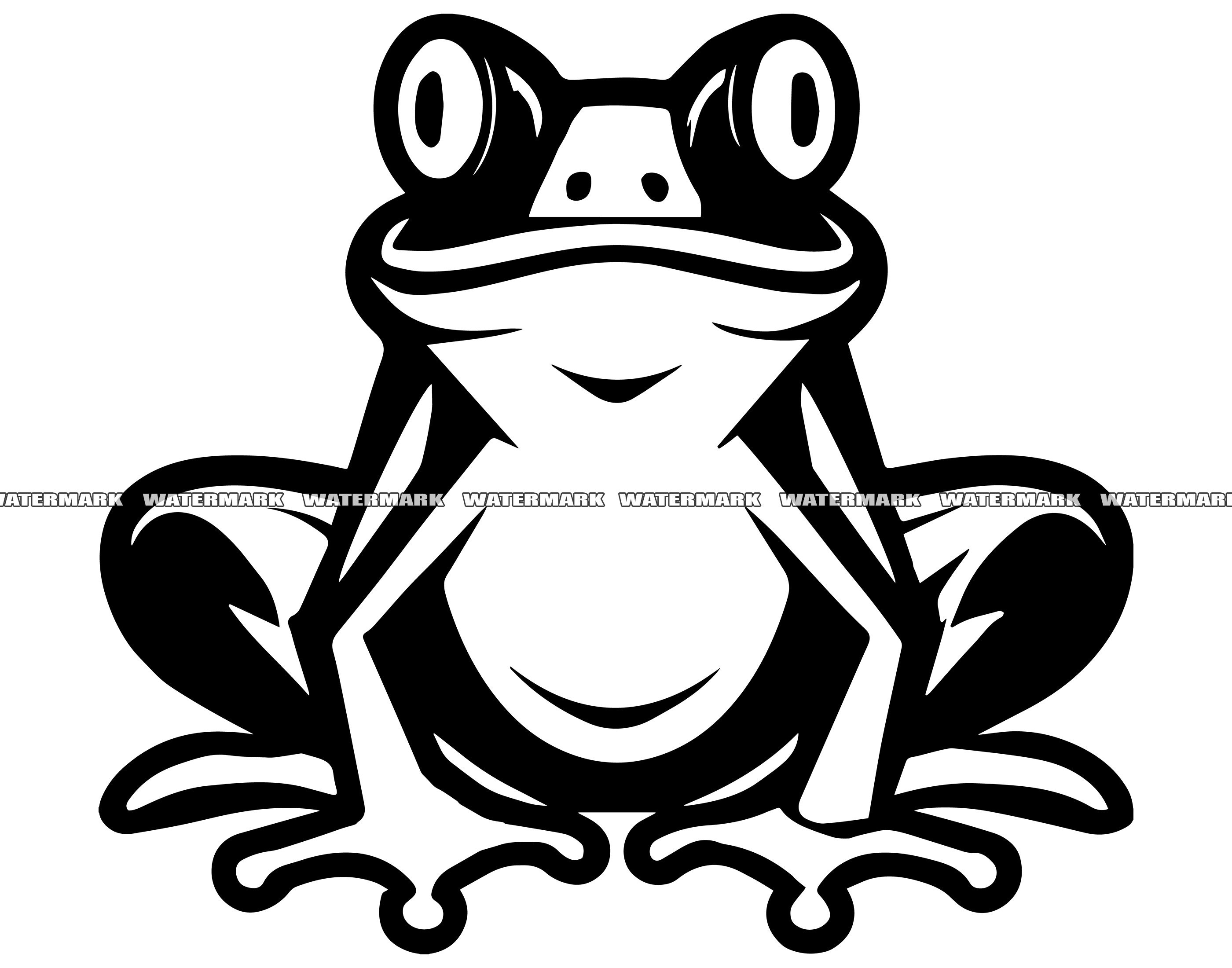 Frog SVG 1 Frog Cut File Frog DXF Frog PNG Frog Clipart - Etsy