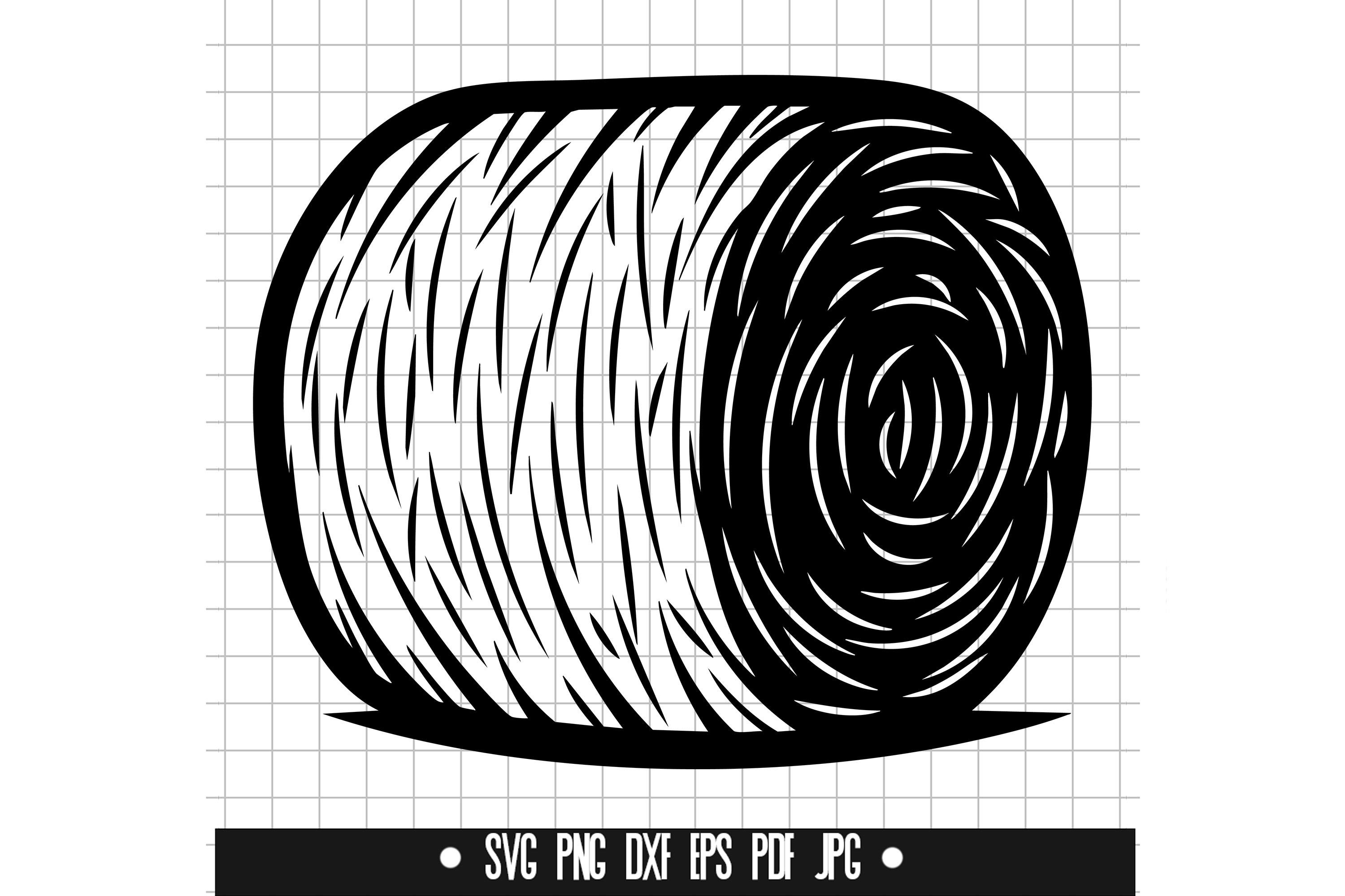 Hay Bale SVG, Hay Bale DXF, Hay Bale PNG, Hay Bale Cut File, Clipart ...