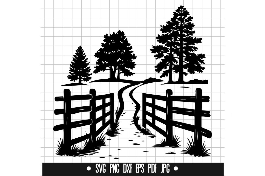 Farm Country Path SVG, Country Path DXF, Country Path PNG, Cut File ...