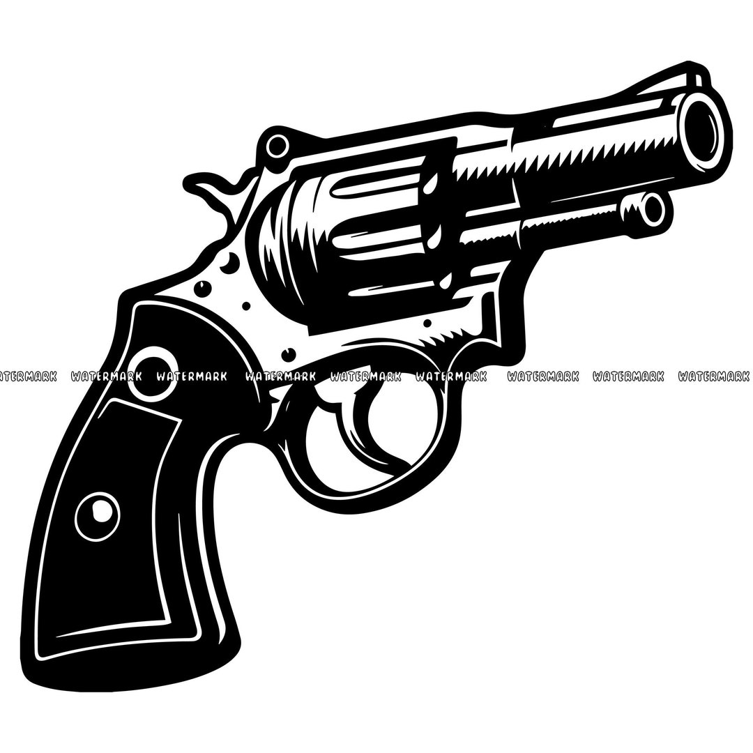 Revolver SVG, Revolver DXF, Revolver PNG, Revolver Cut File, Revolver ...