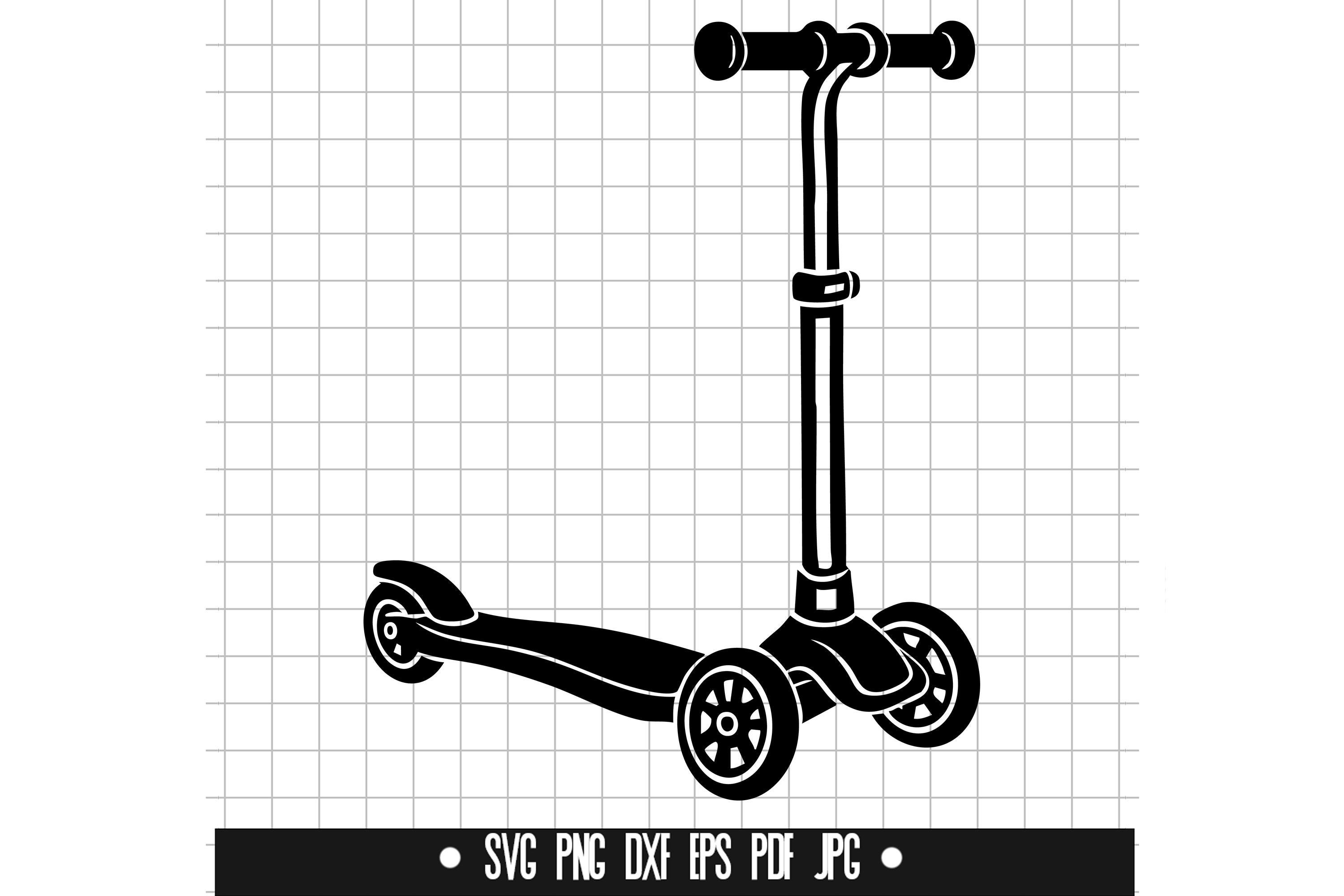 Scooter SVG, Scooter DXF, Scooter PNG, Scooter Cut File, Clipart ...