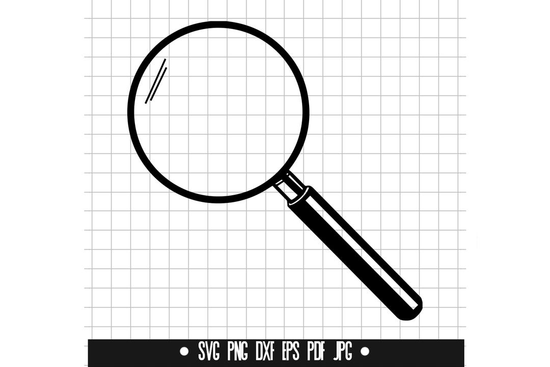 Magnifying Glass SVG, Magnifying Glass Cut File, Magnifying Glass DXF ...