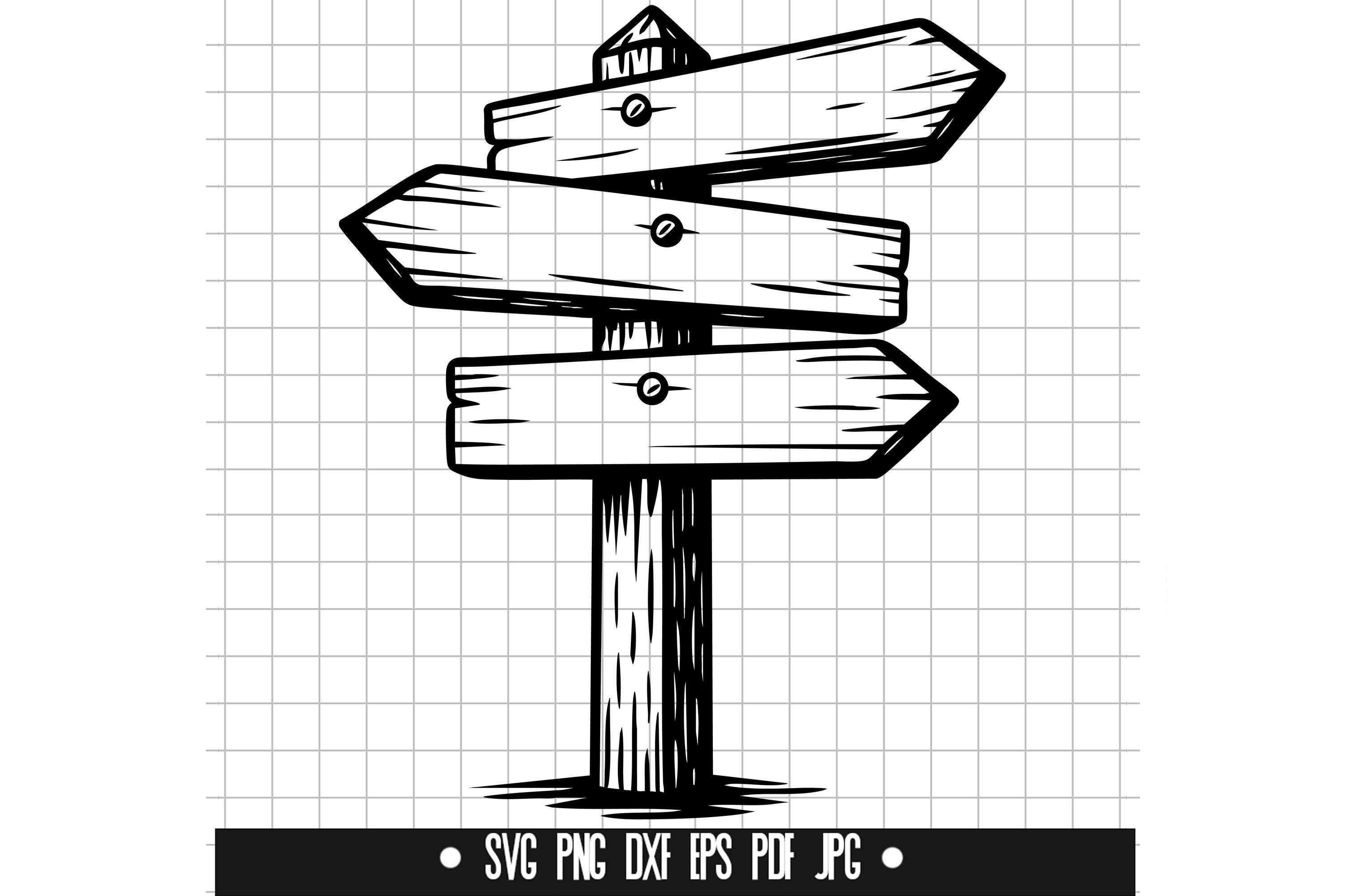 Wooden Sign Svg, Direction Sign Svg, Arrow Sign Svg, Road Sign Svg ...