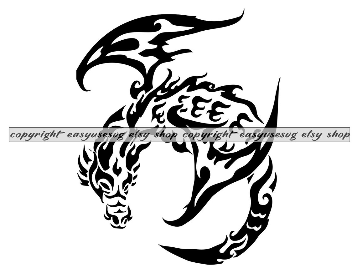 Dragon SVG 3 Dragon DXF Dragon PNG Dragon Clipart Dragon - Etsy