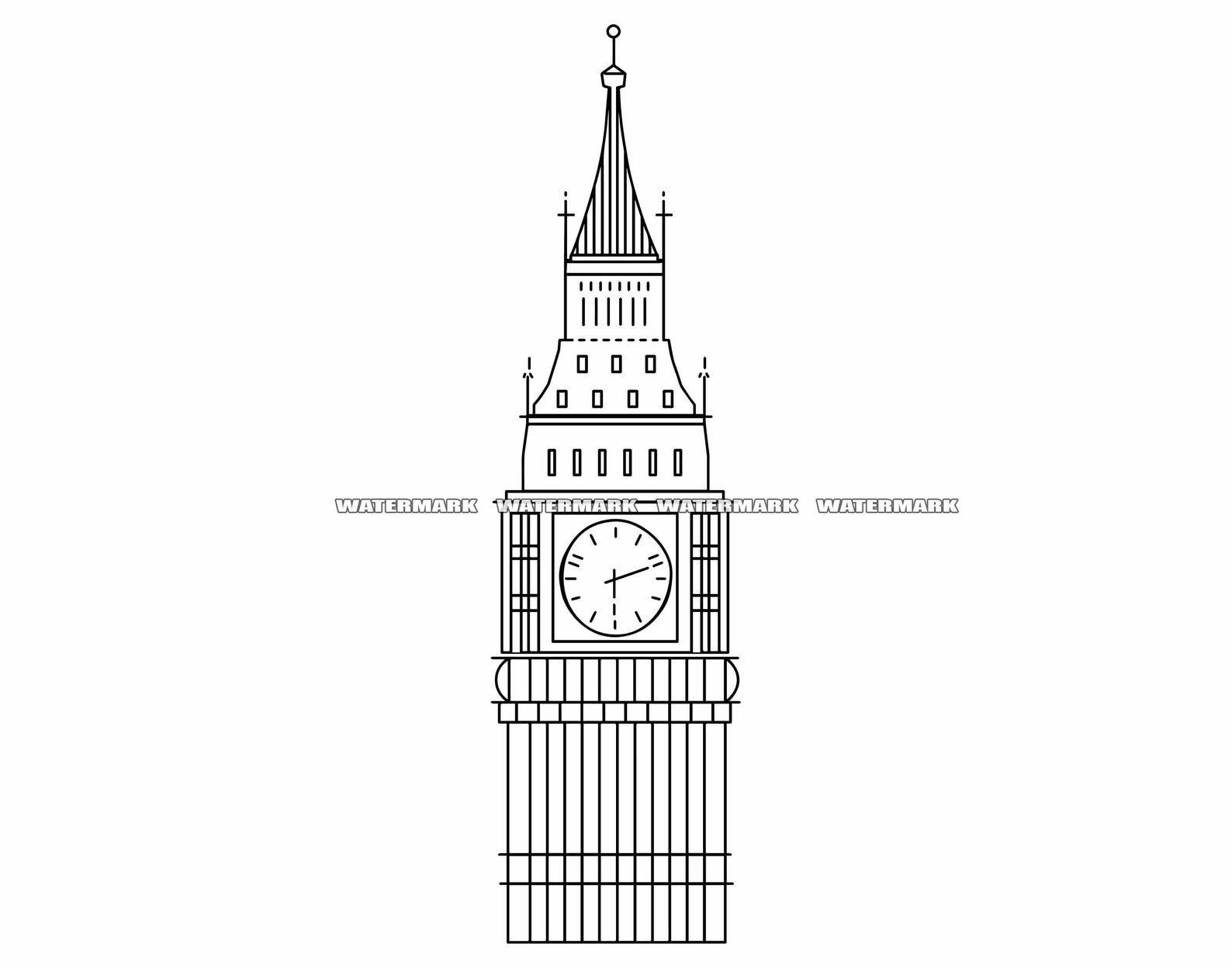 Big Ben SVG Big Ben Cut File Big Ben DXF Big Ben PNG Big - Etsy UK