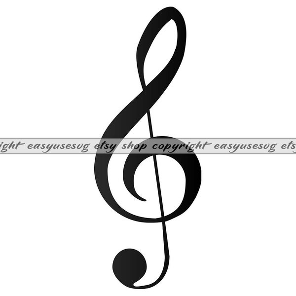 Treble Clef Svg - Etsy