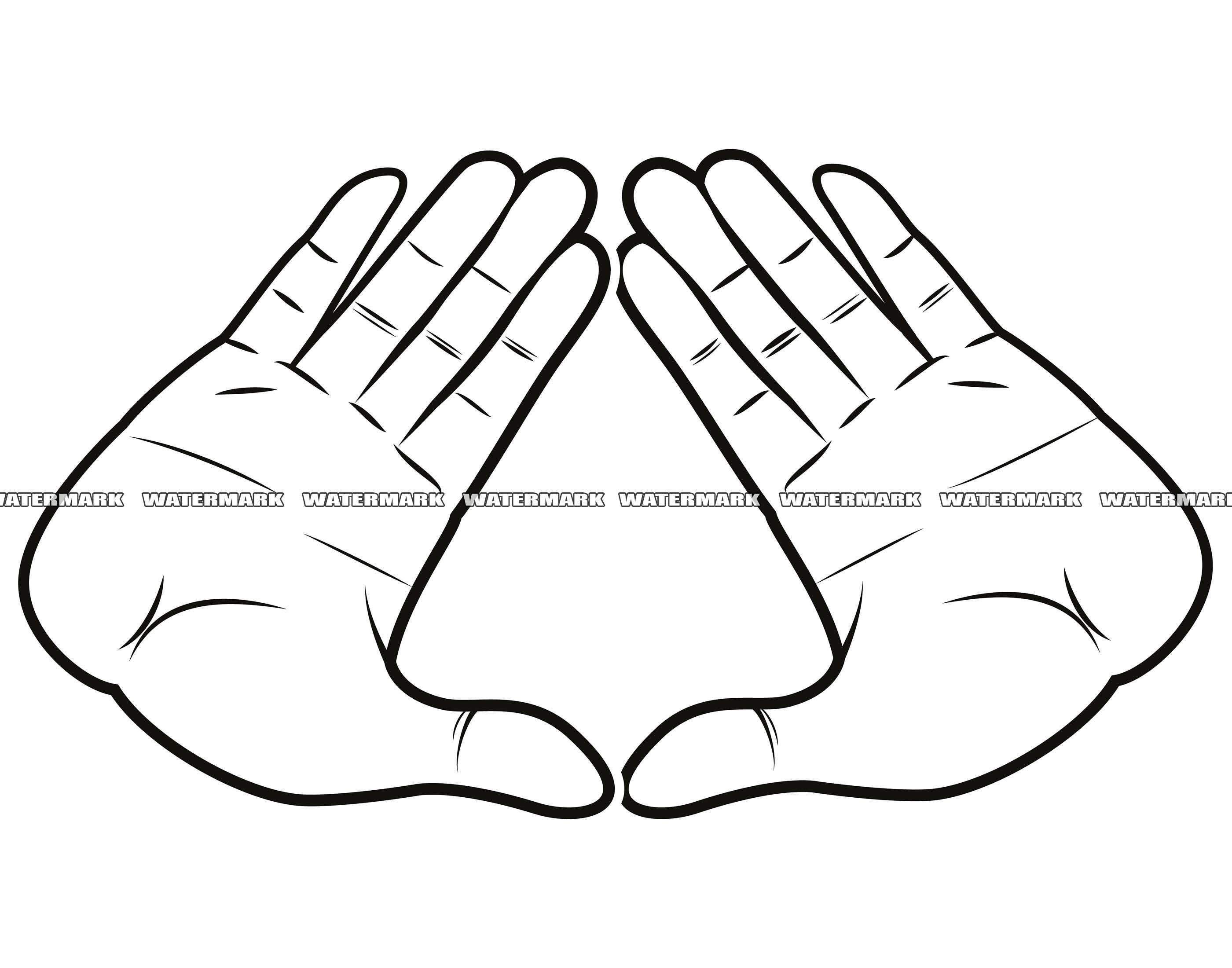 Empty Hands SVG, 2, Empty Hands Cut File, Empty Hands DXF, Empty Hands ...