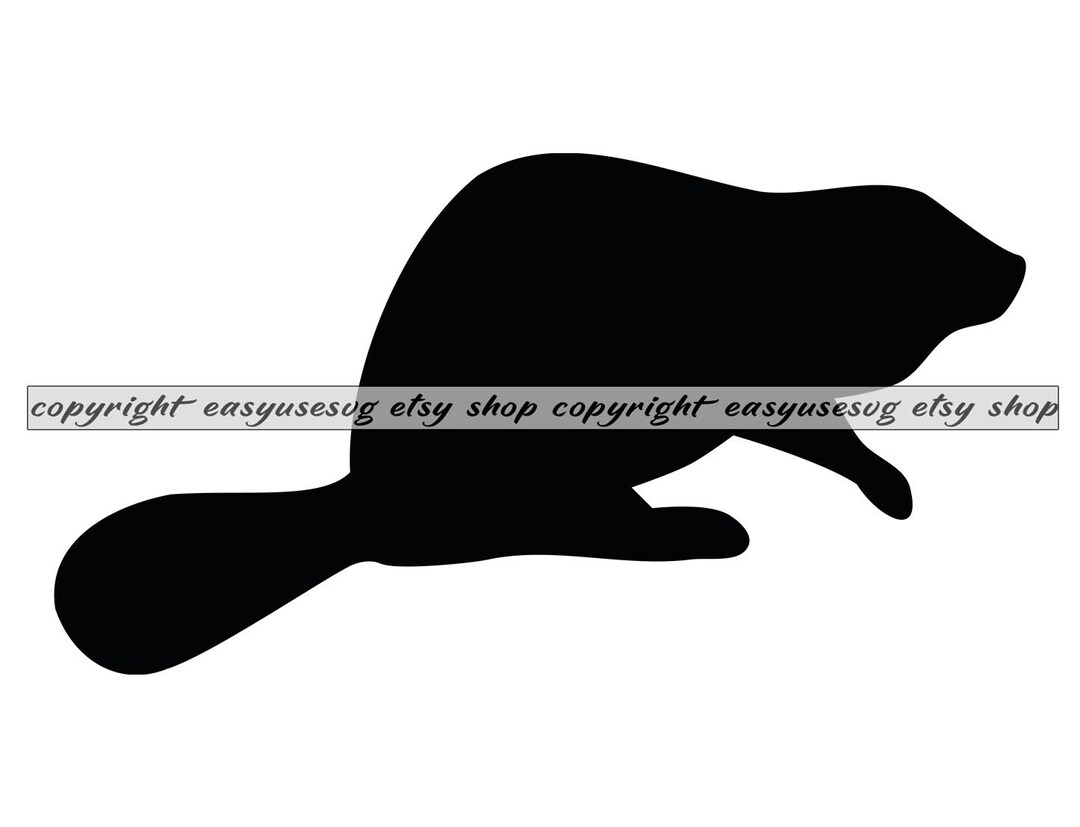 Beaver SVG DXF Png Clipart Silhouette Cut File - Etsy