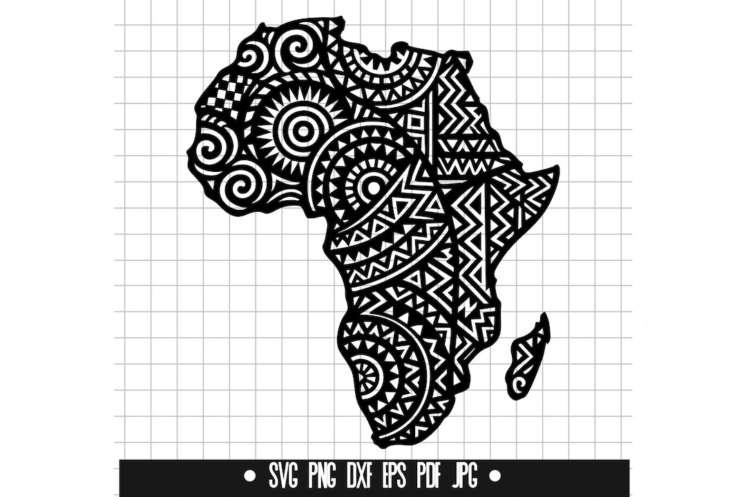 African Map Pattern SVG, African Map Pattern DXF, African Map Pattern ...