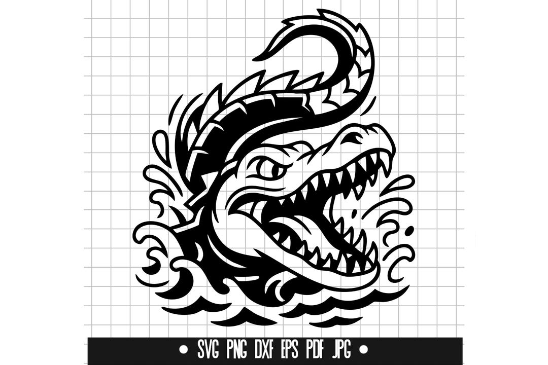 Sea Monster Svg, Water Dragon Svg, Sea Creature Svg, Ocean Monster Svg ...
