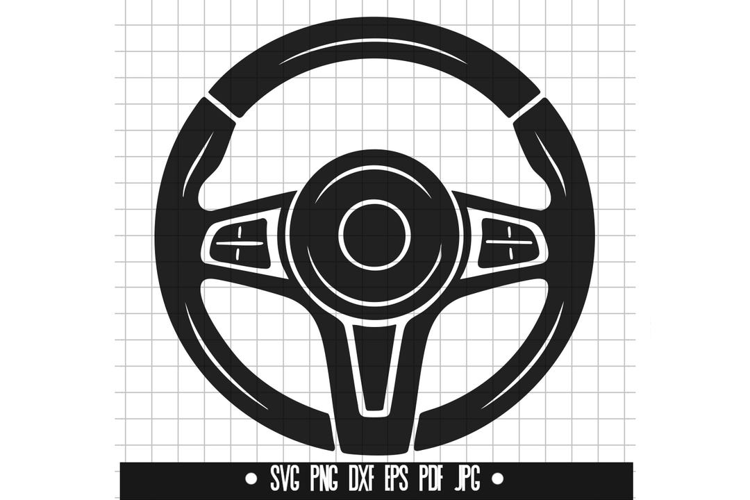 Steering Wheel SVG, Car Wheel DXF, Vehicle Part PNG, Auto Clipart, Cut ...