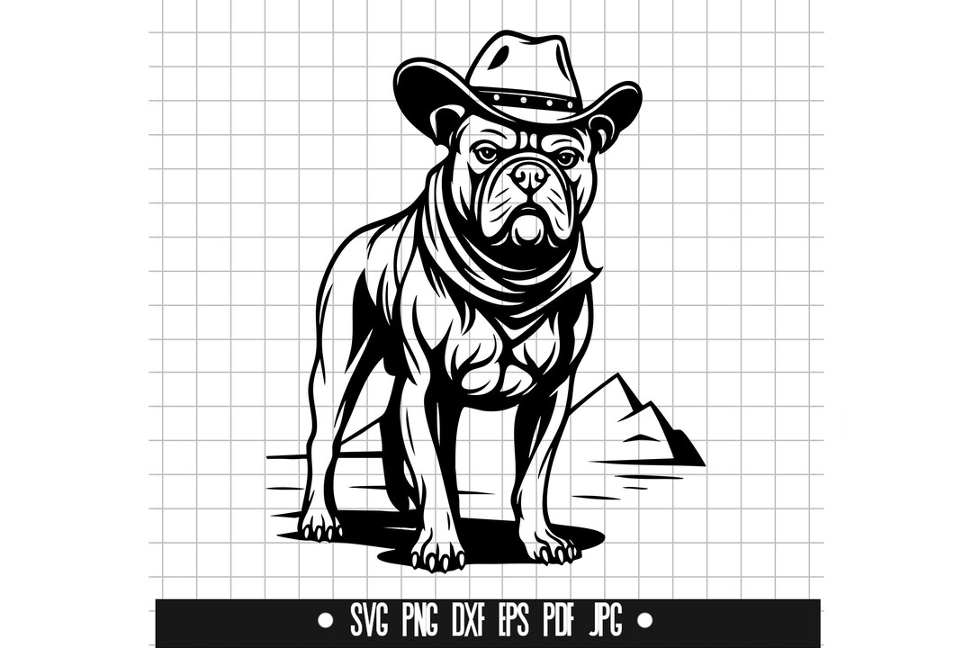 Cowboy Dog SVG, Cowboy Dog DXF, Cowboy Dog PNG, Cowboy Dog Cut File ...