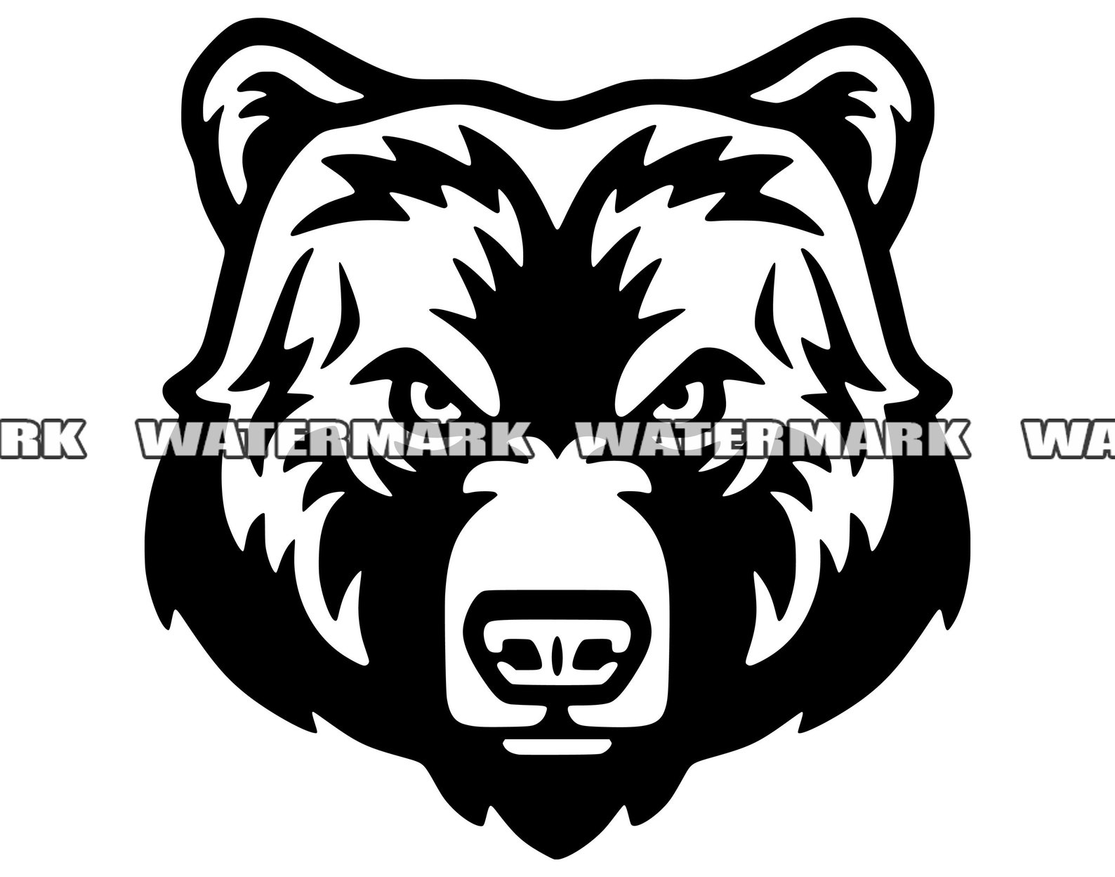 Bear Face SVG Bear Face Cut File Bear Face DXF Bear Face - Etsy