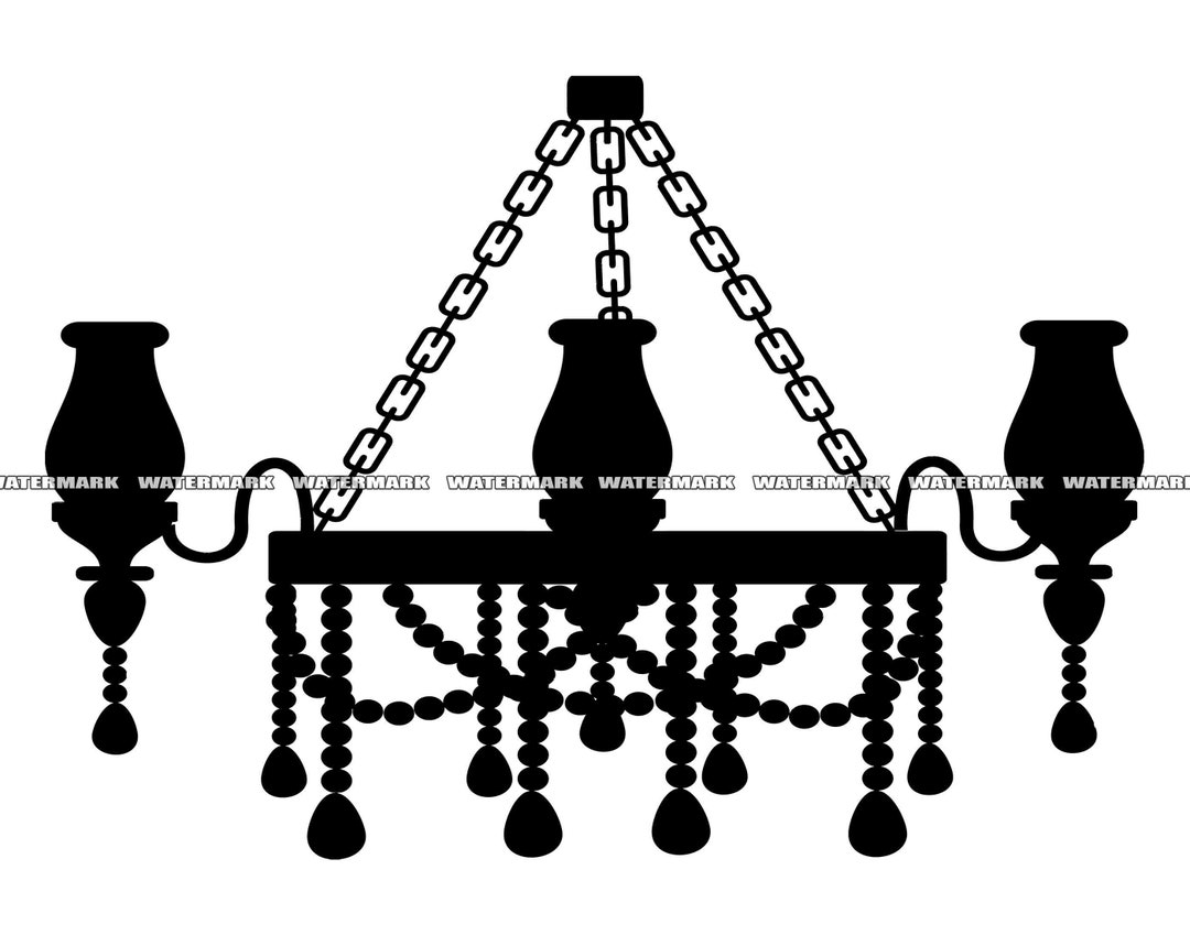 Chandelier SVG Chandelier Cut File Chandelier DXF - Etsy