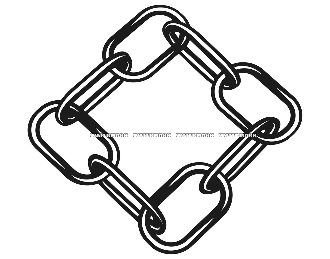 Chain SVG 4 Chain Link SVG Chain DXF Chain Link Dxf Chain - Etsy