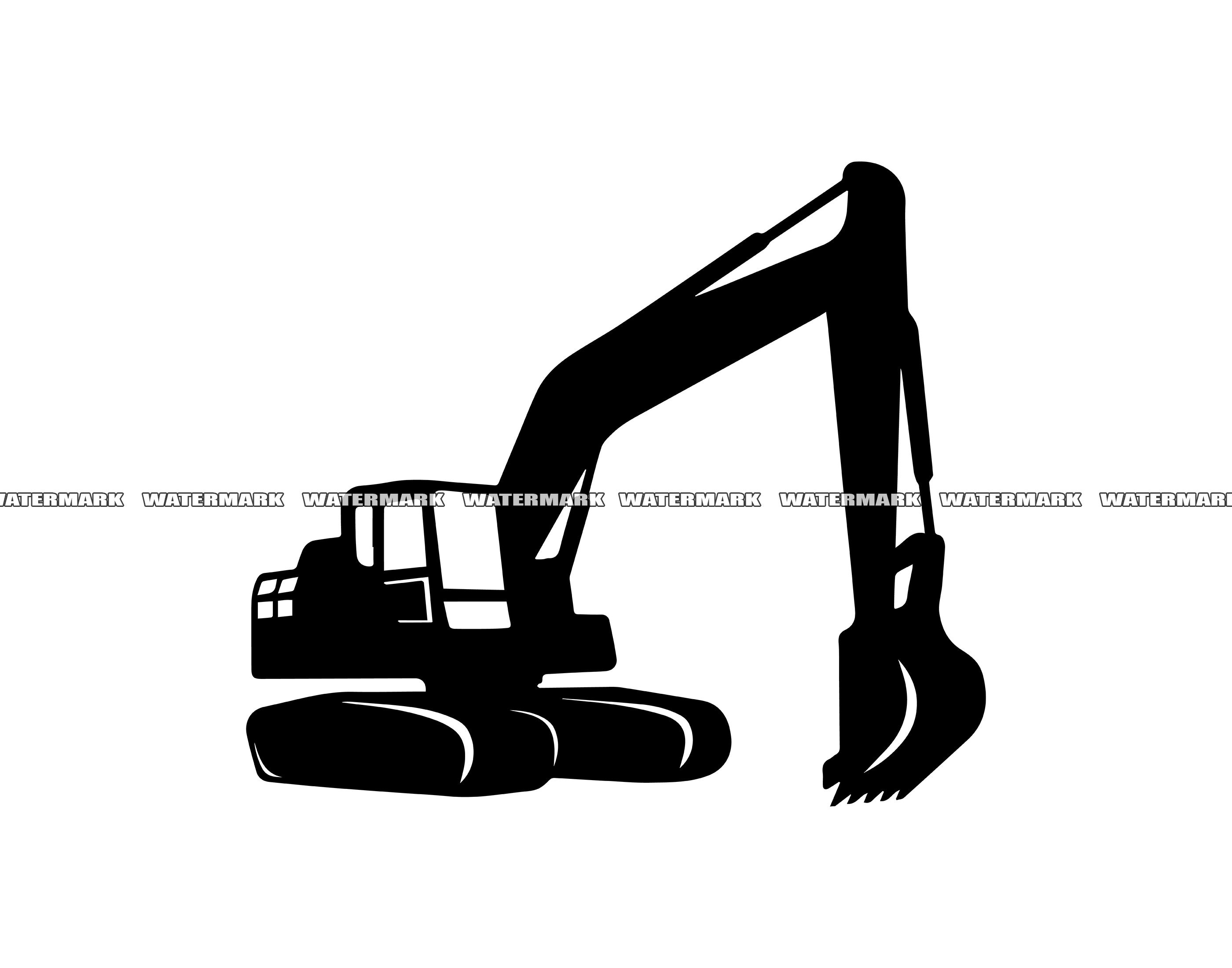 Excavator SVG Excavator Cut File Excavator DXF Excavator - Etsy