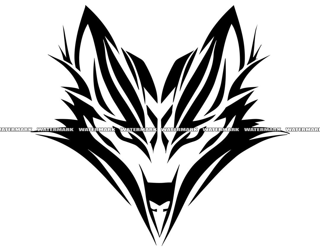 Tribal Fox Head Svg Tribal Fox Head Cut File Tribal Fox Head Etsy