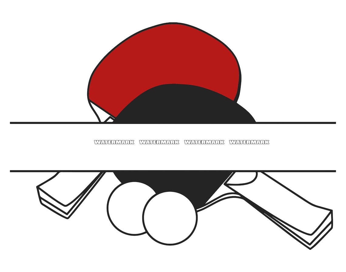 Ping Pong SVG Split Monogram Logo Table Tennis SVG Ping Pong - Etsy