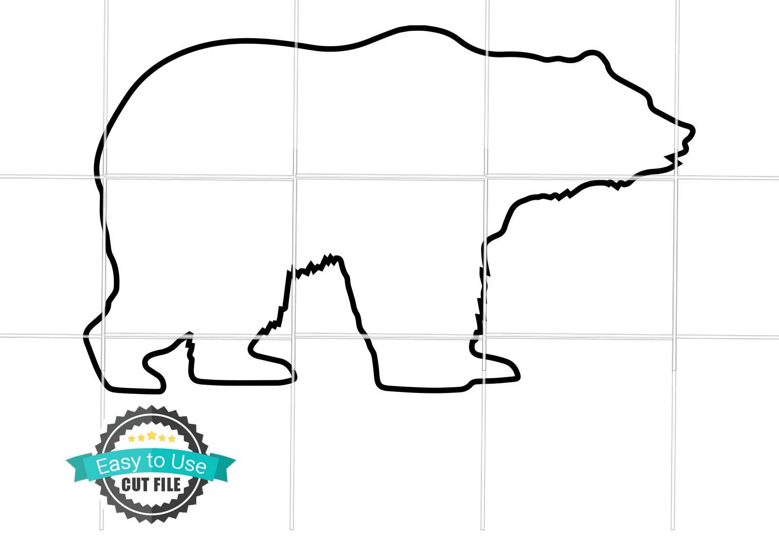 Polar Bear SVG Bear SVG Bear outline SVG Bear Clipart Bear | Etsy